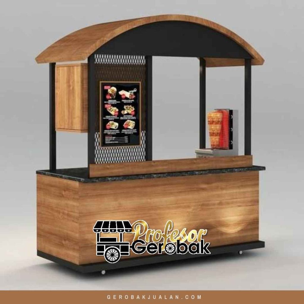 Model Gerobak Minimalis Kayu yang Cocok untuk Kafe - Profesor Gerobak