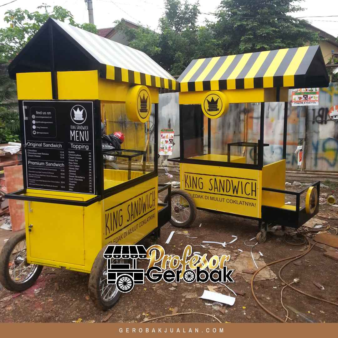Harga Gerobak Gorengan Kekinian dengan Konsep Modern - Profesor Gerobak